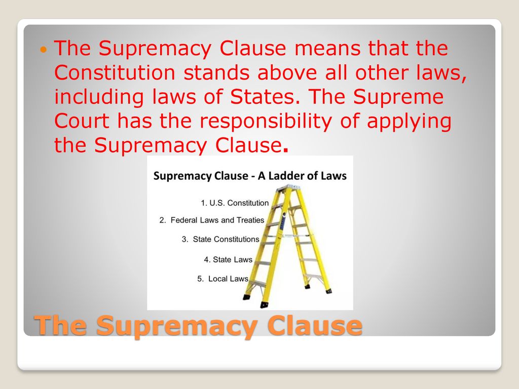 Fact Check: The Supremacy Clause is part of the U.S. Constitution ...