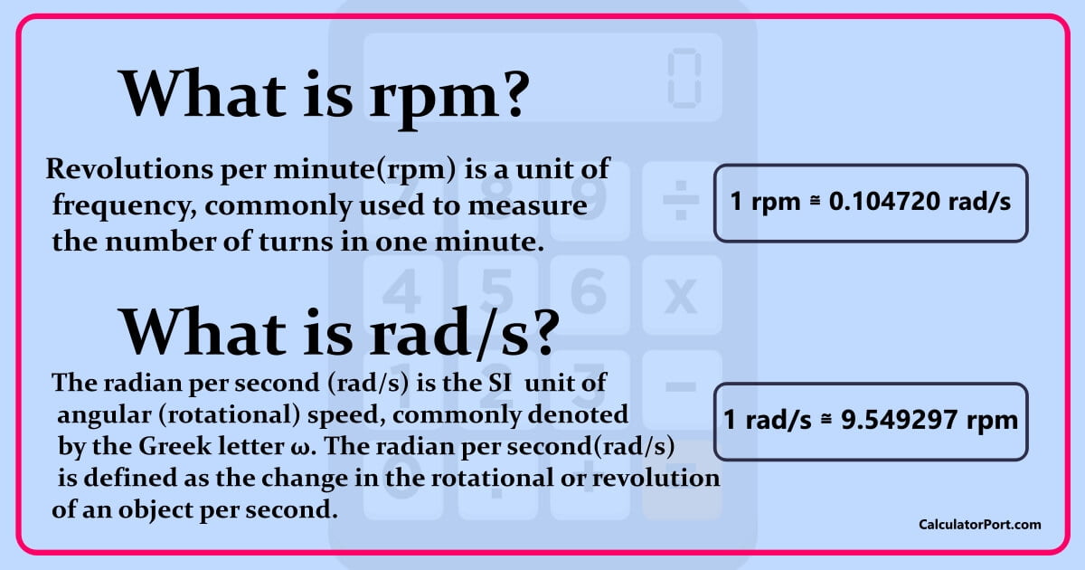 Fact Check: Is rpm rad s? | TruthOrFake Blog